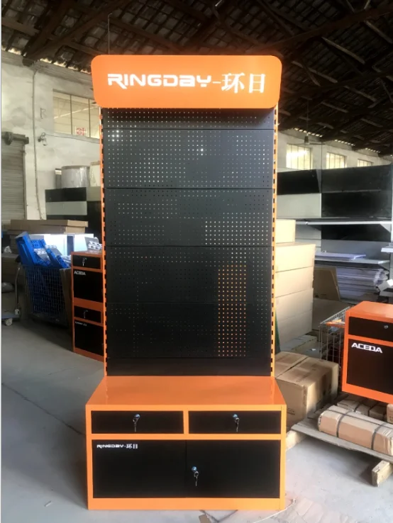 Metal Pegboard Power Tool Drill Display Racks for Hardware Store