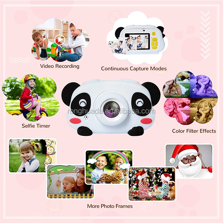 Panda Photography Children Mini Camera Toy Digital Kids Camera Children ...