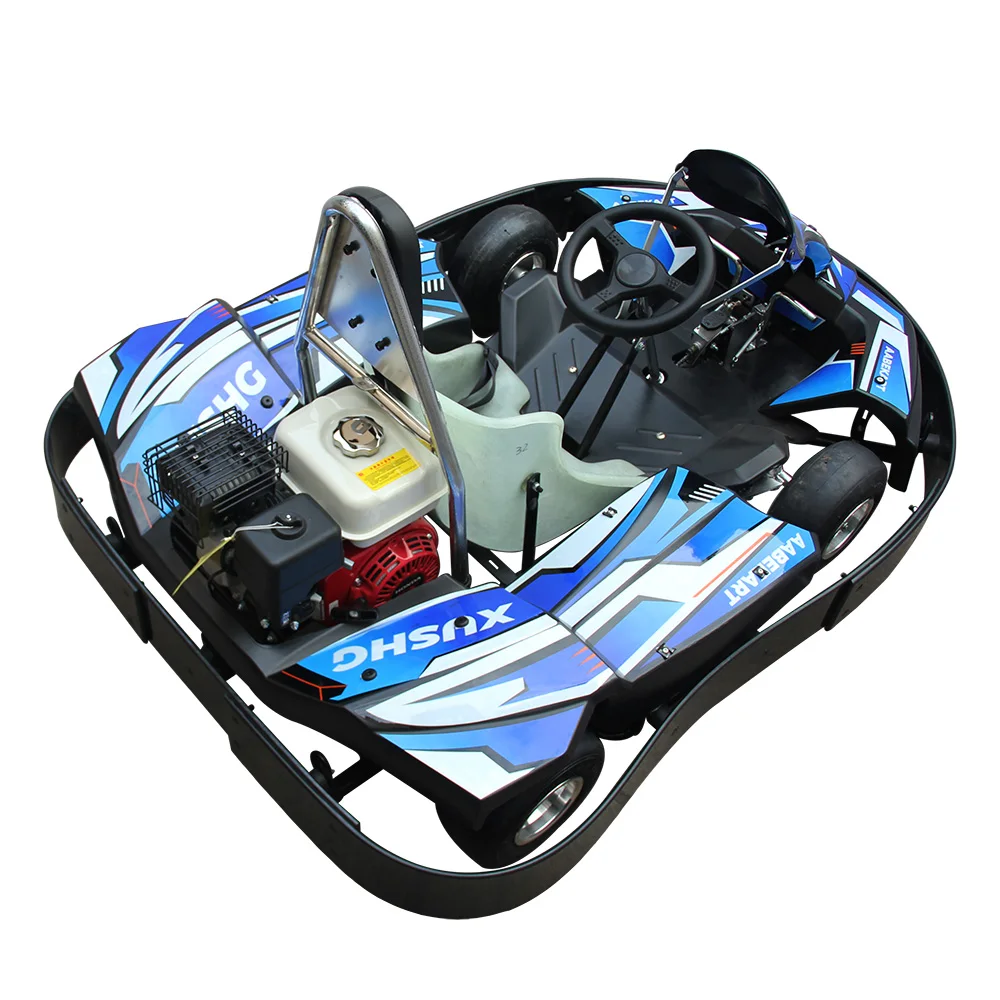 Children's Go Kart Gas Engine 160CC Start by Hand Blue Red Green Can ...