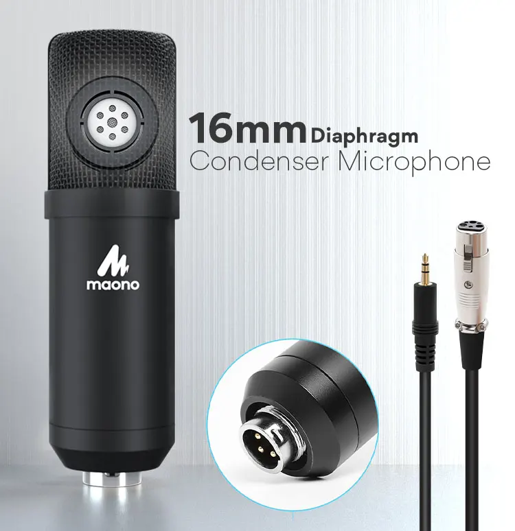 Maono Studio Microphone Pc Microfone Kit With V8 Sound Card Audio ...