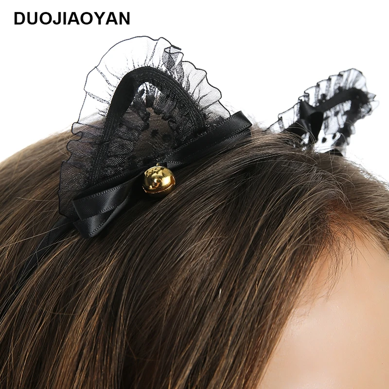 2023 Sexy Cat Ears Headband For Women Sexy Lace Animal Hair Hoop Temptation Catgirls Hair Band ...