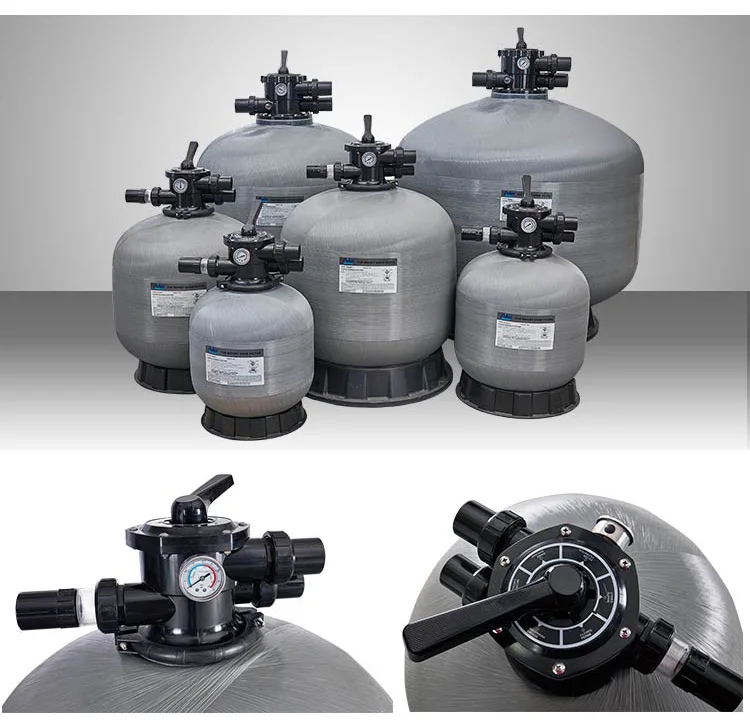 Side Mount Sand Filter with Multiport Valve for Pools