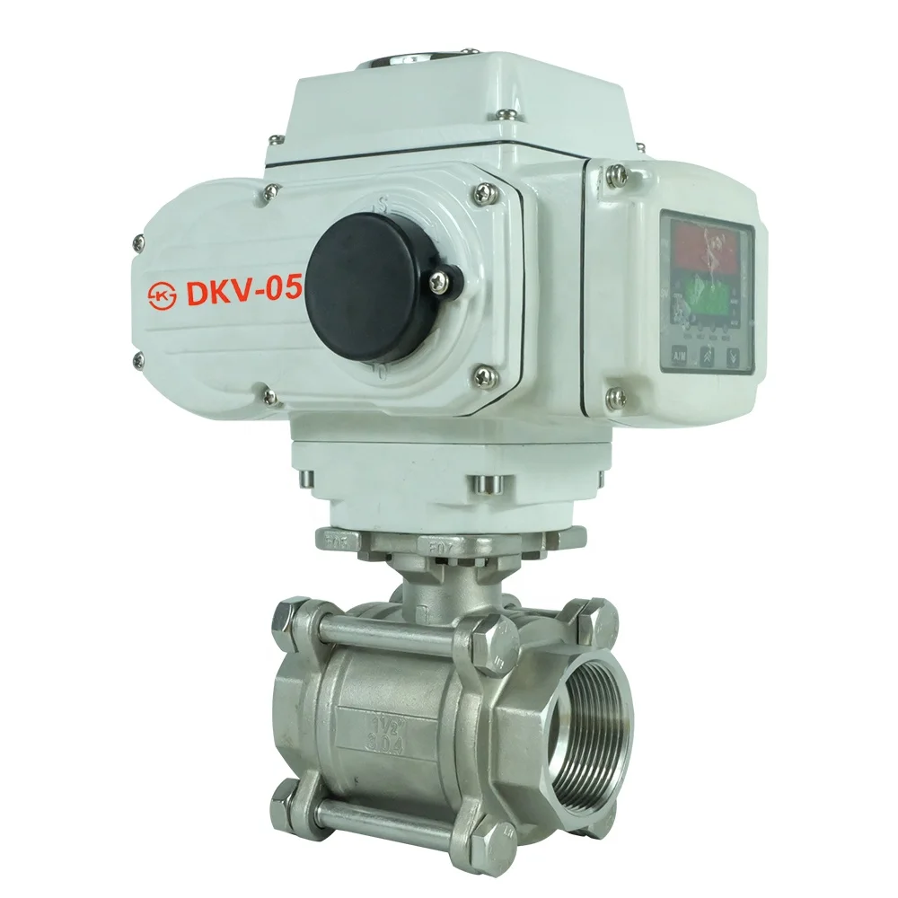 Dkv Electric Actuated Ss304/316 3pc Ball Valve 110v Ac Electric ...
