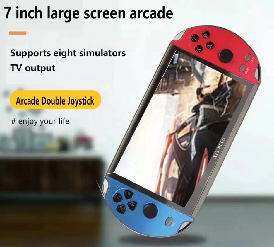 2020 New Arrival X12 Plus Handheld Video Game Console 7 Inch16g Hd ...