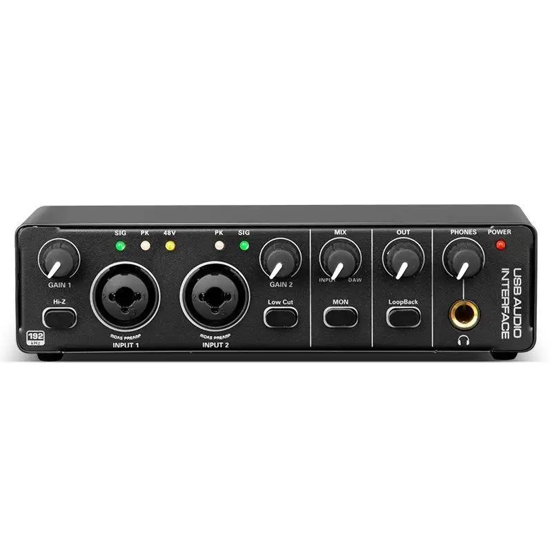 Professional USB Audio Interface Sound Card with Microphone Input for ...