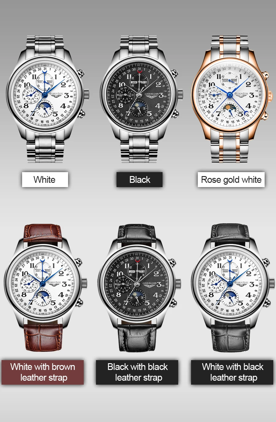 Custom Logo Automatic Brand Watches Men Wrist Luxury