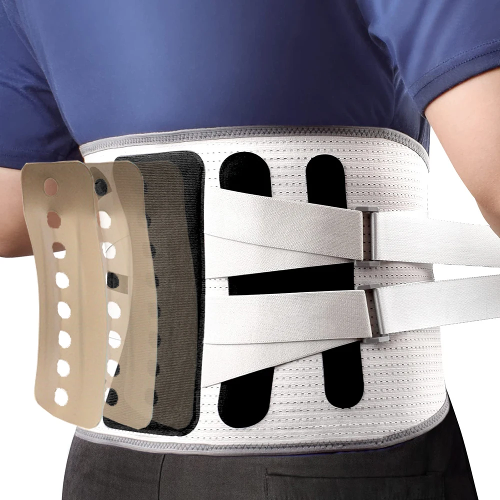 Medical Waist Belt Lumbar Lower Back Brace Removable Splint Pain Relief ...