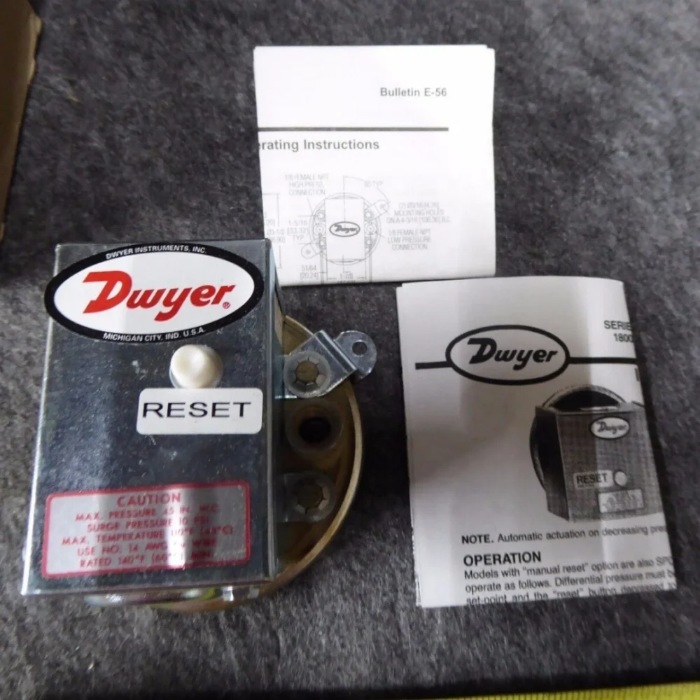 Brand New Dwyer Differential Pressure Switch 1900-10-mr Pressure Limits ...