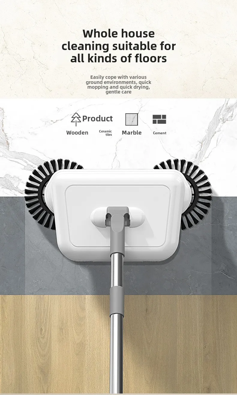 New All-in-One Hand-Push Sweeping Robot Dustpan Mop and Broom Stick Set ...