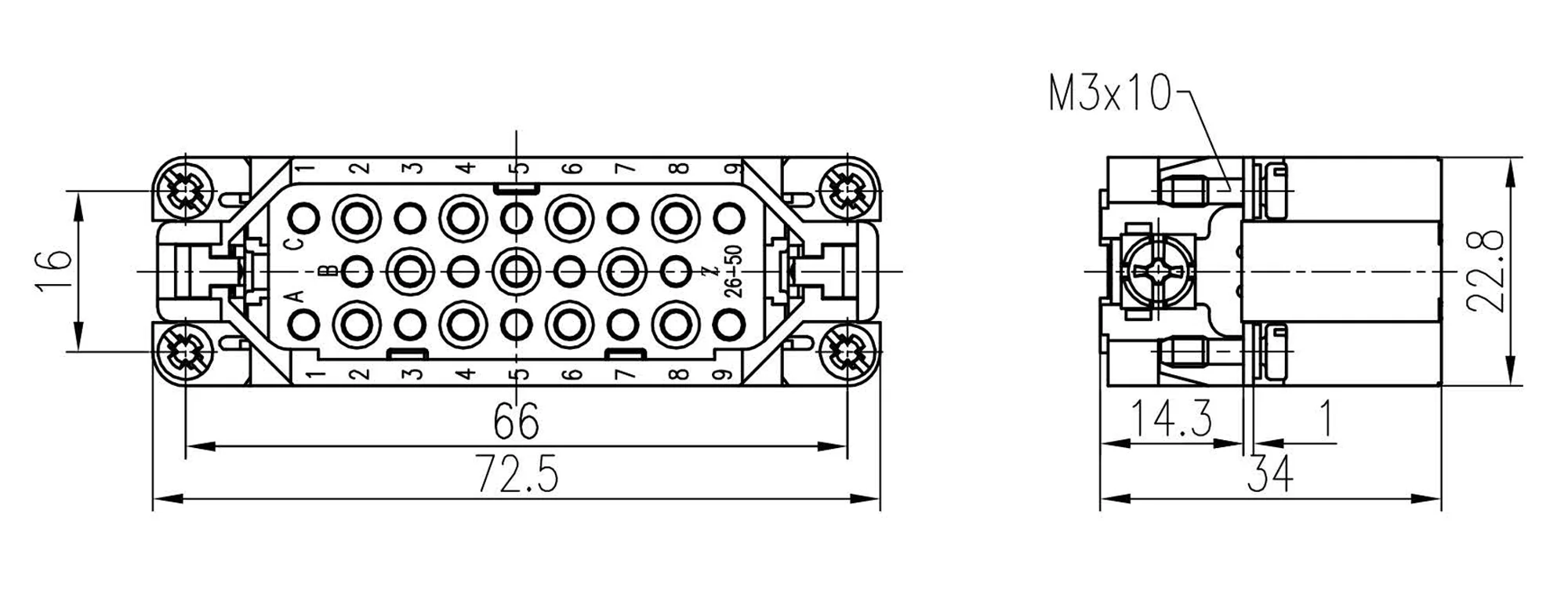 Plastic Crimp Terminal Hot Runner Connector With Copper Silver-plated ...