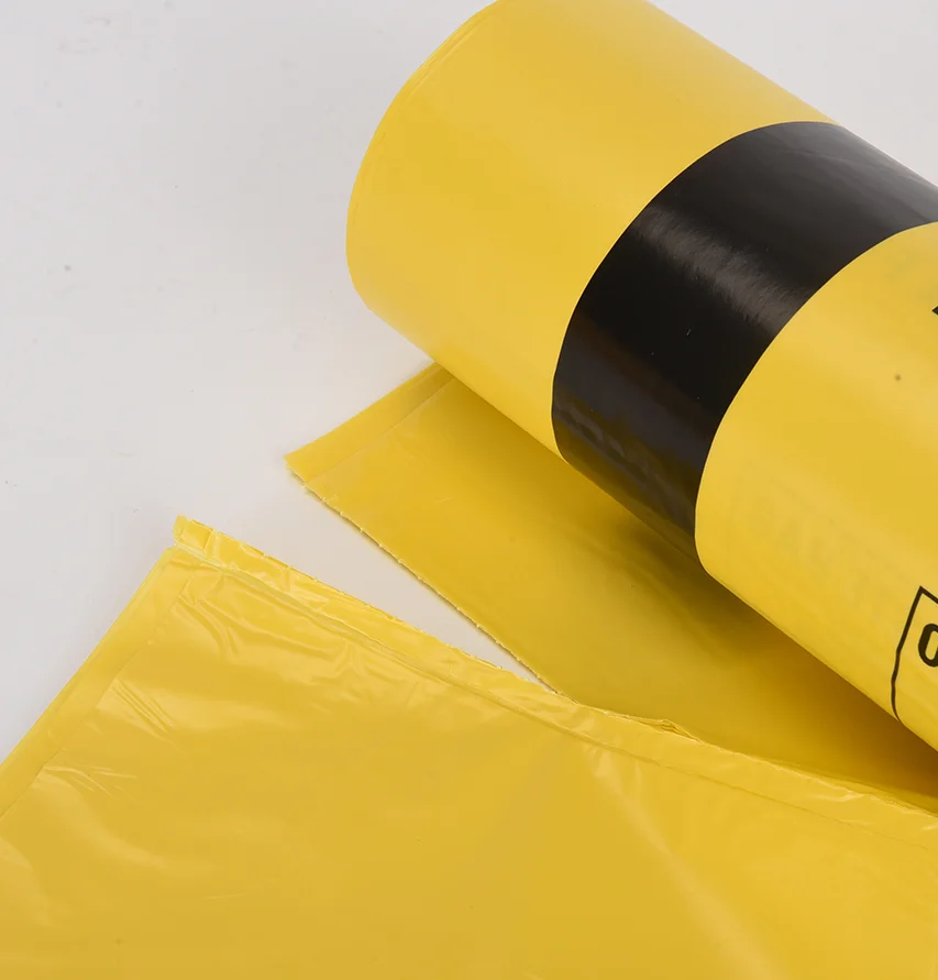 Customized Plastic Biohazard Garbage Bag Medical Waste Bag For Hospital ...