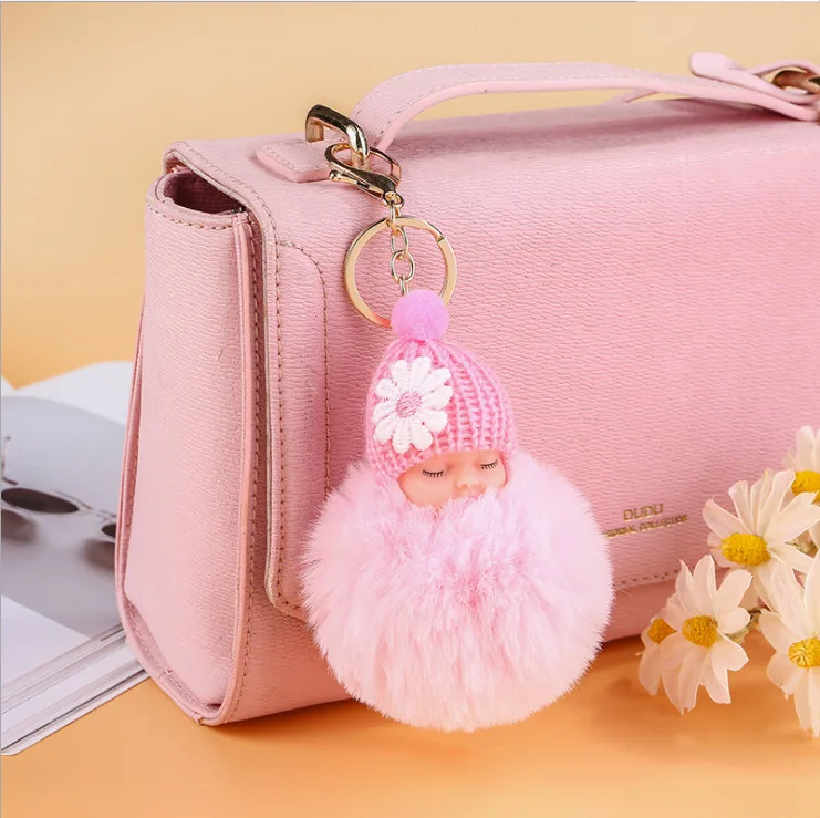 OEM Cartoon Soft Plush Plushie Doll Keychain for Women