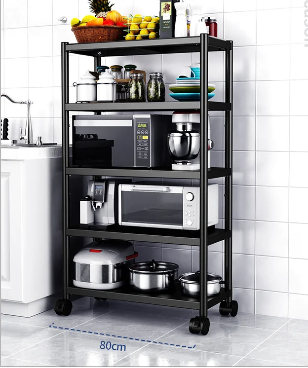 Metal Shelving Unit 4 Tier Baked Zinc Stainless Steel Storage Shelves ...