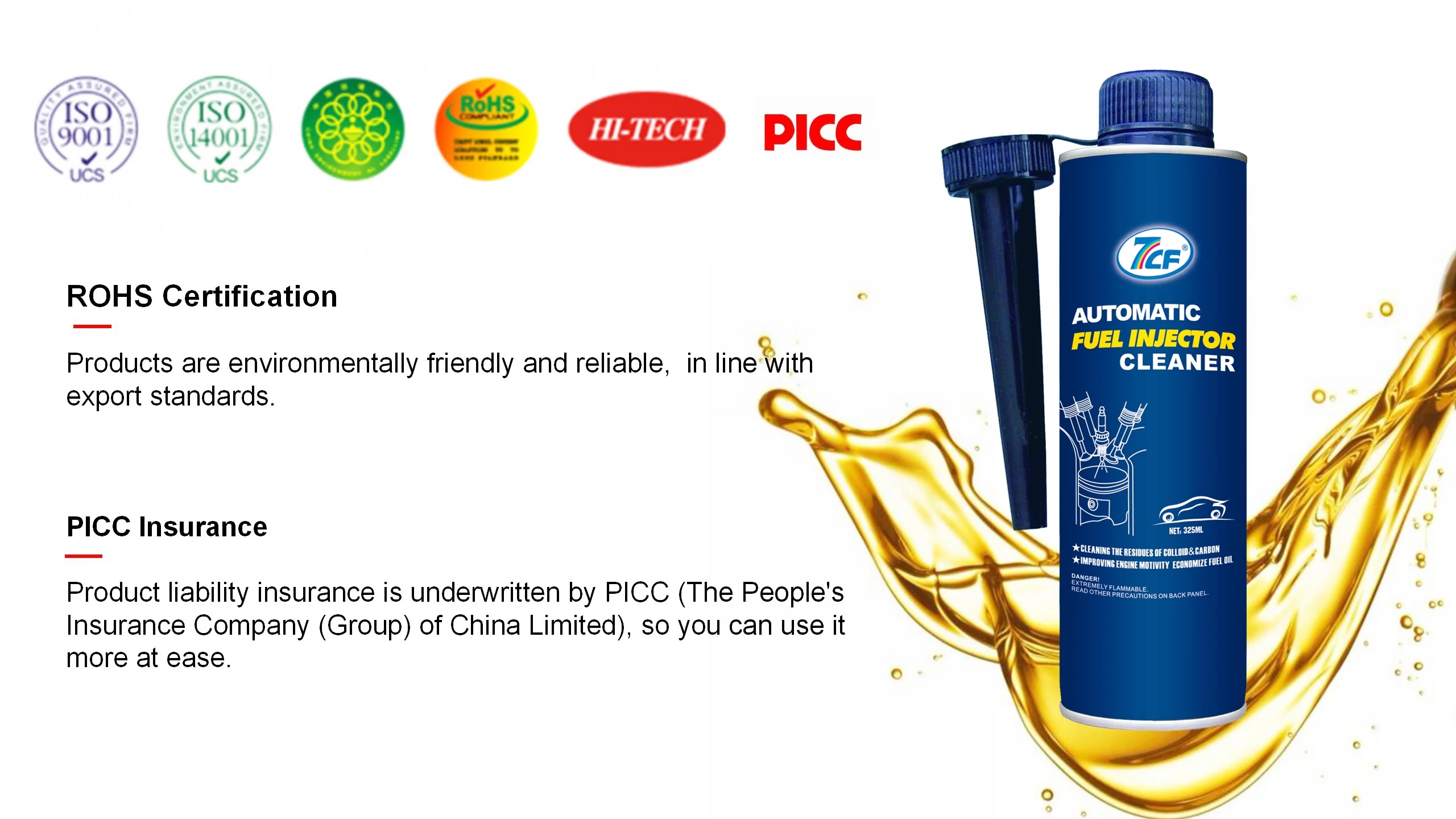 7cf Car Care Products Chemical Cleaning Additive Fluid Diesel Fuel Car ...