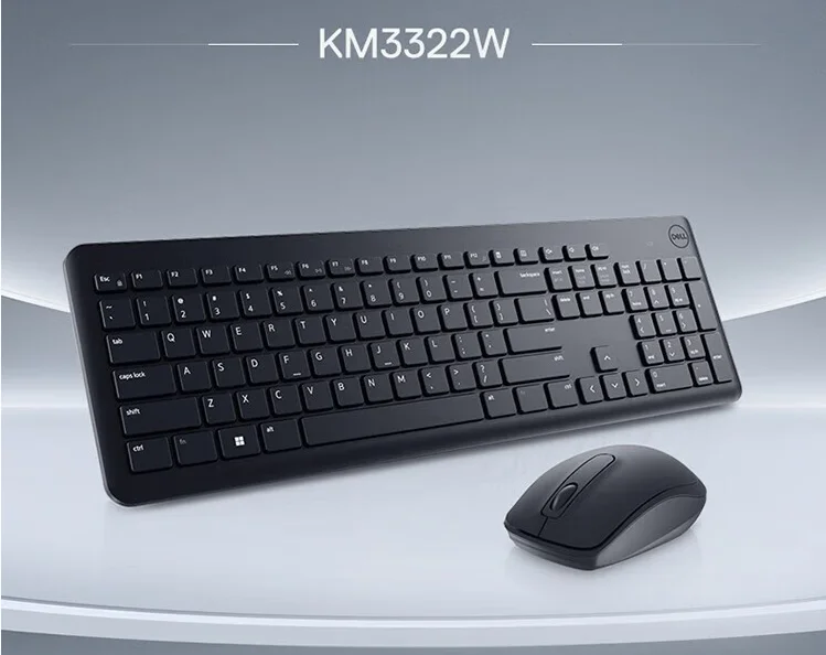KM3322W Wireless Keyboard Mouse Combo 2.4GHz Wireless - Black for Dell ...