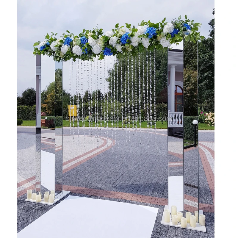 Luxury Props Transparent Clear Mirror Mandap Acrylic Arch For Wedding ...