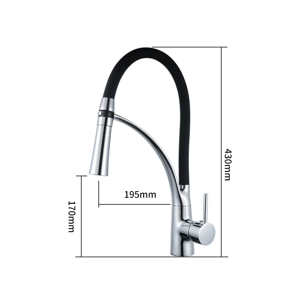 Spring Loaded Modern Square Home &hotel Kitchen Long Water Faucet High ...