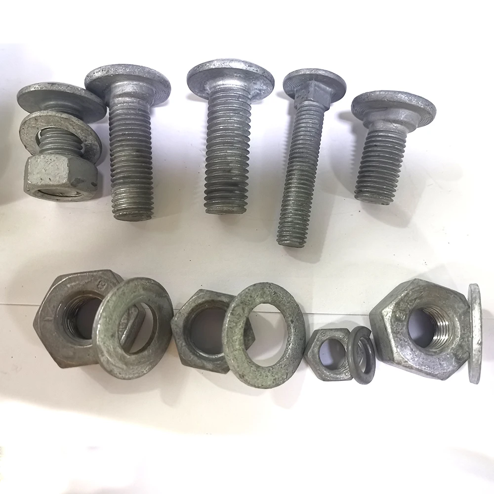 Highway Guardrail Fasteners - Durable Carbon Steel Bolts
