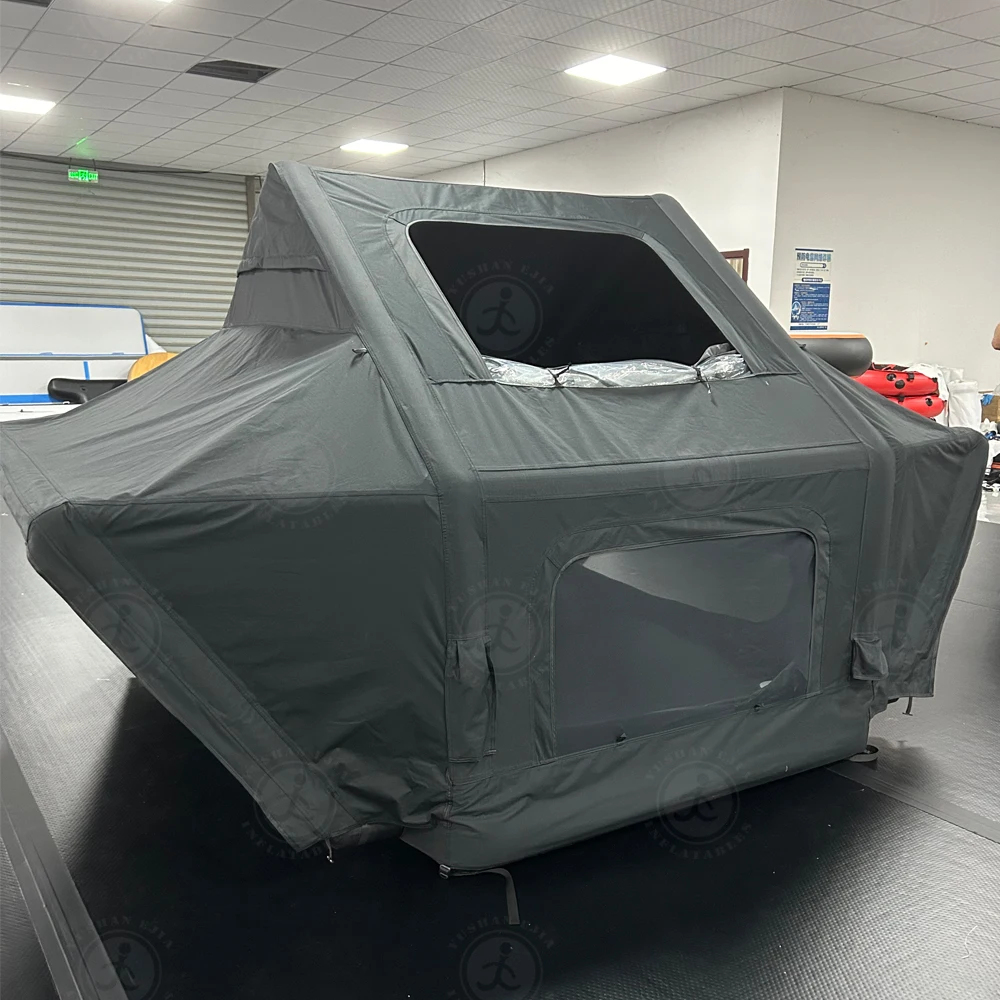 4 Person Clam Shell Overland Hardtop Pop up Hard Shell Inflatable Roof ...