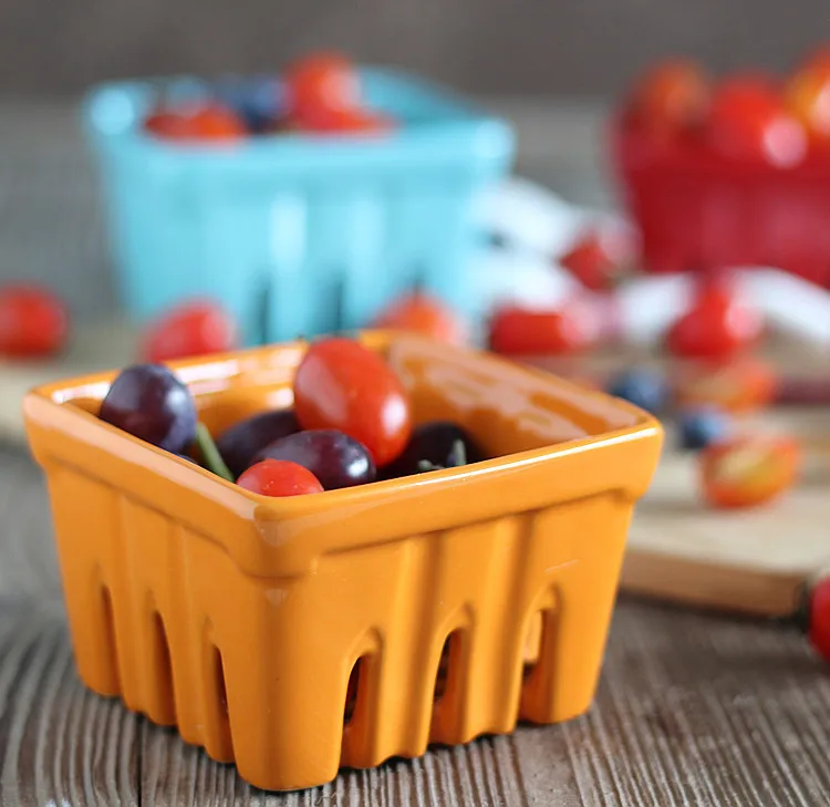 Eco-friendly Ceramic Fruit Baskets - Customizable Designs