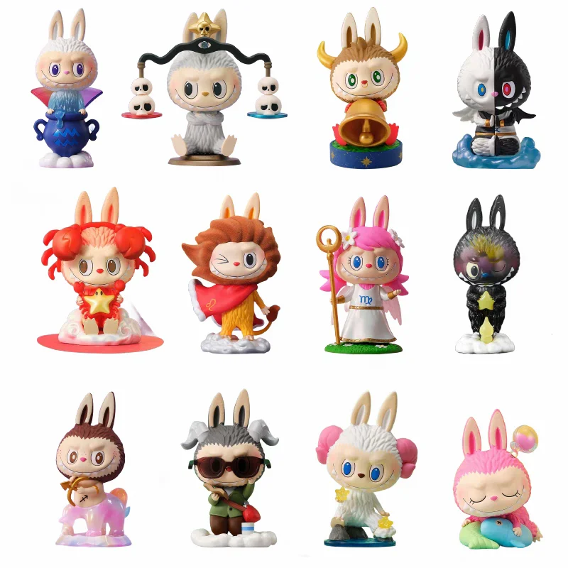 Tiktok Hot Selling Small Plastic Labubu Toys Wearing Clothes Action ...