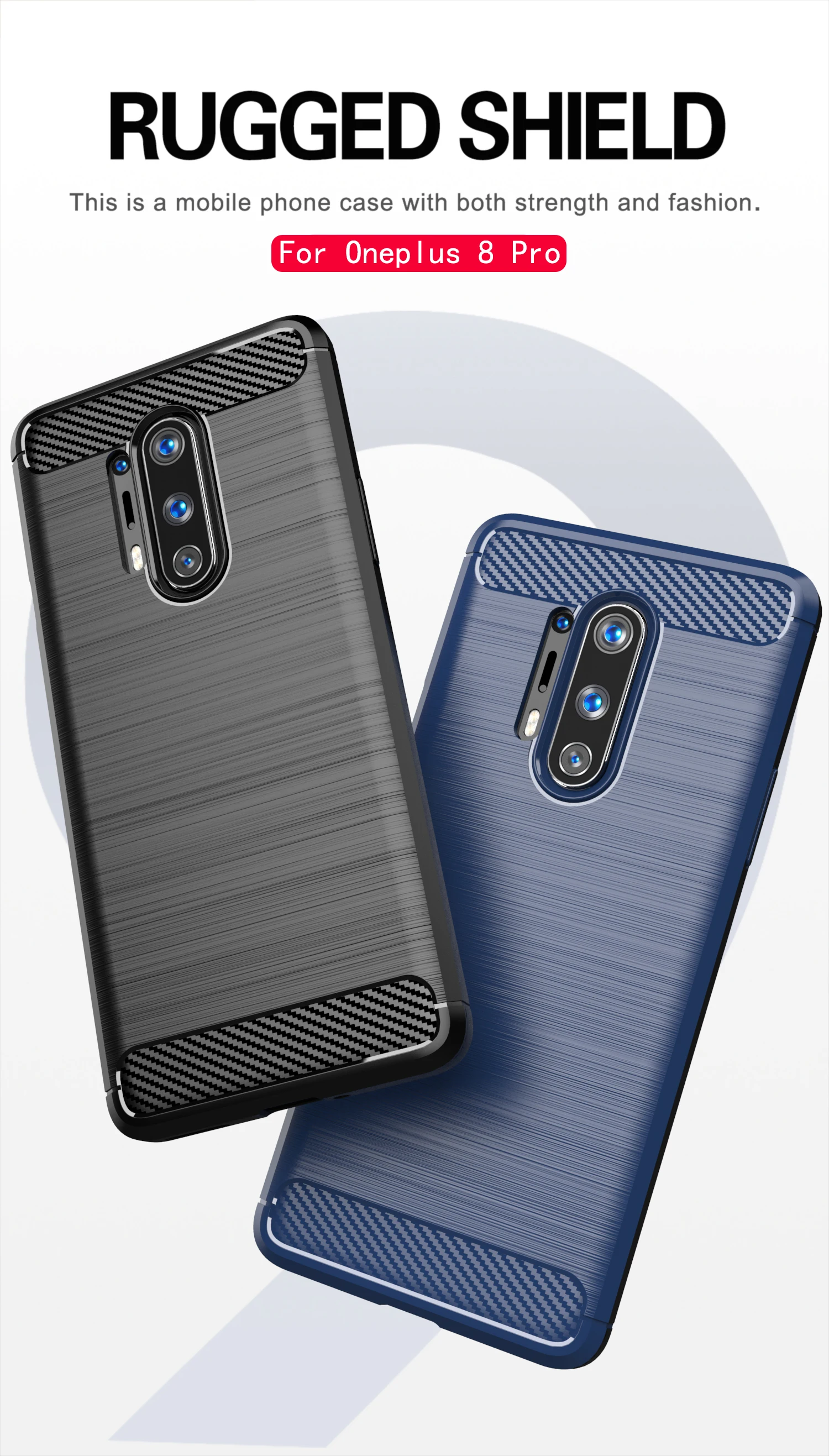 Carbon Fiber Shockproof Soft Tpu Back Cover Mobile Phone Case For One ...