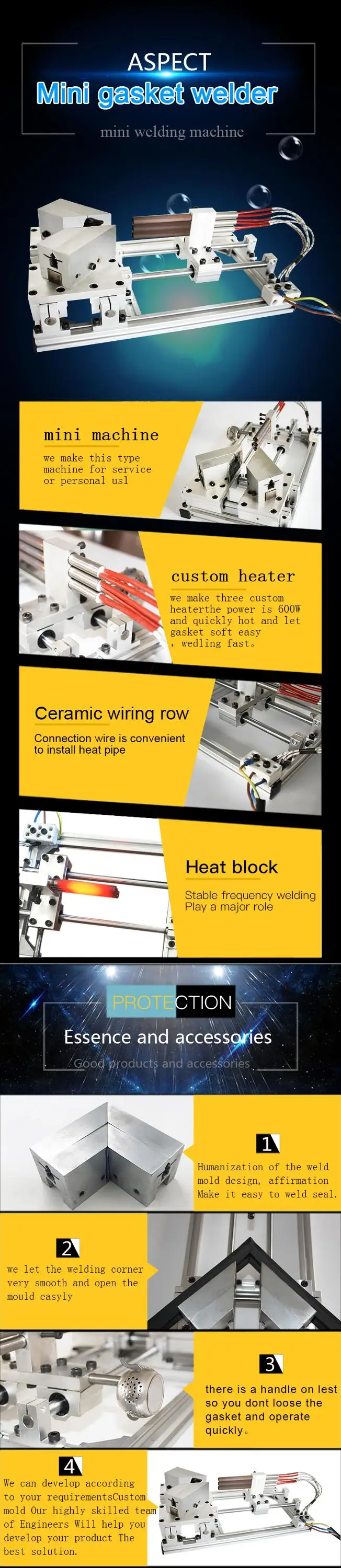 Mini Manual Plastic PVC Gasket Seal Welding Machine - ASPECT AMW-01