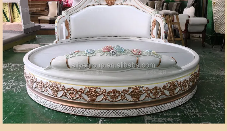As2201- Luxury Italian Bedroom Furniture Rou Round Bed - Buy French ...