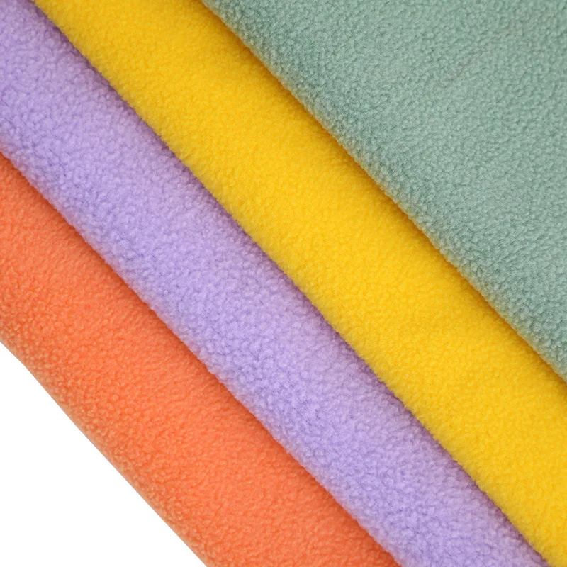 144f 100%polyester Double Brush Single Shake Fleece Fabric For Warm ...