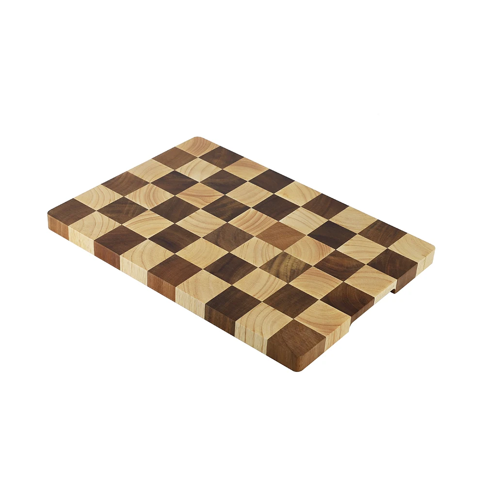 Acacia Wood Cheese Grid End Grain Cutting Chopping Server Block Board ...