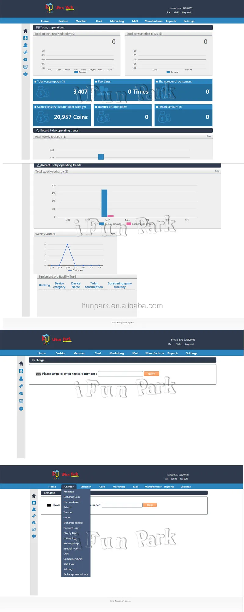 Member Card Management Payment System Arcade Game Machine Cashless ...