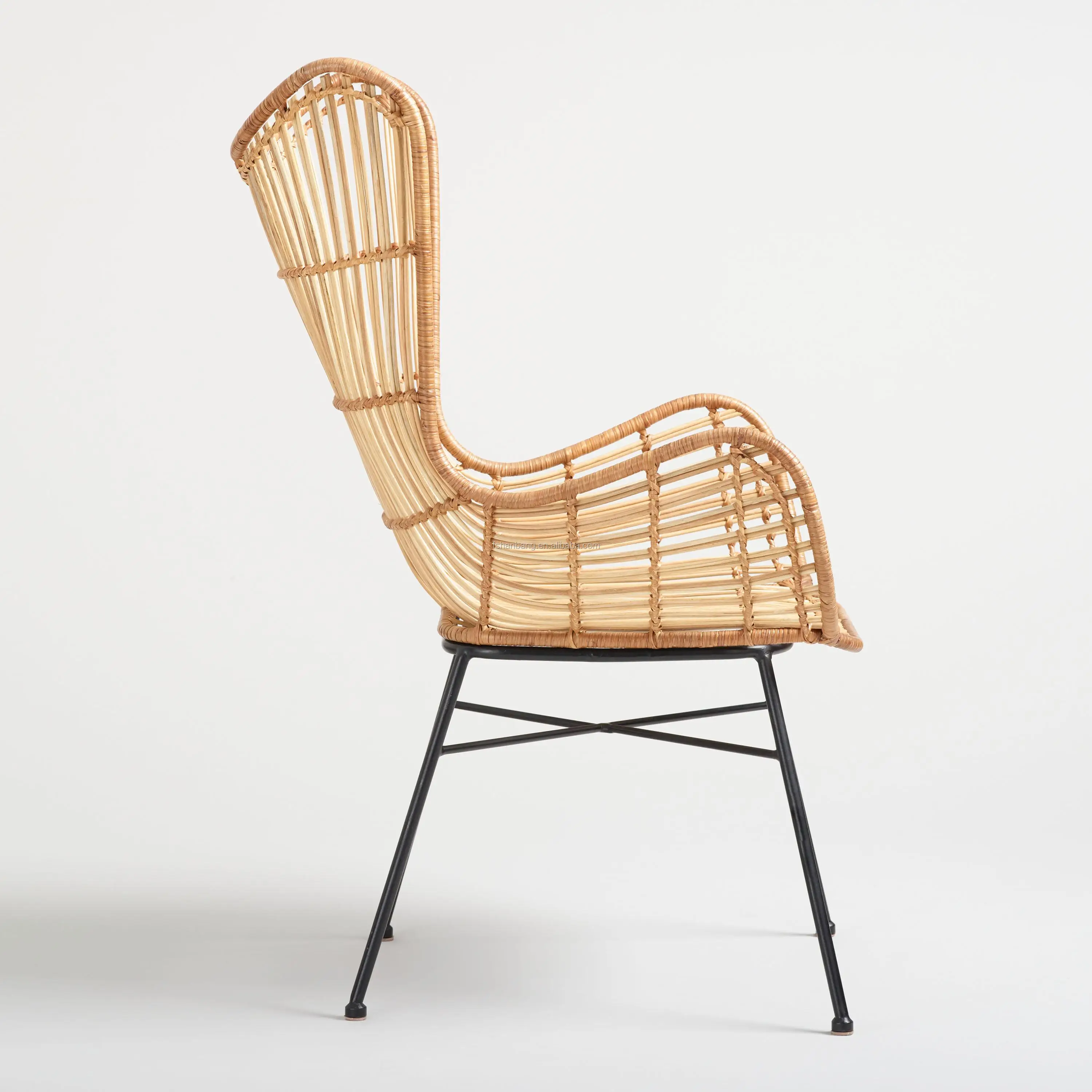 Natural rattan willis wingback chair store