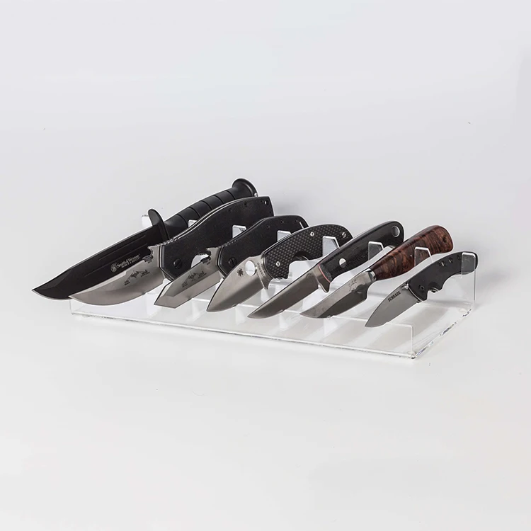 Bespoke Lucite Knife Showcase Rotating Acrylic Counter Top Knife ...
