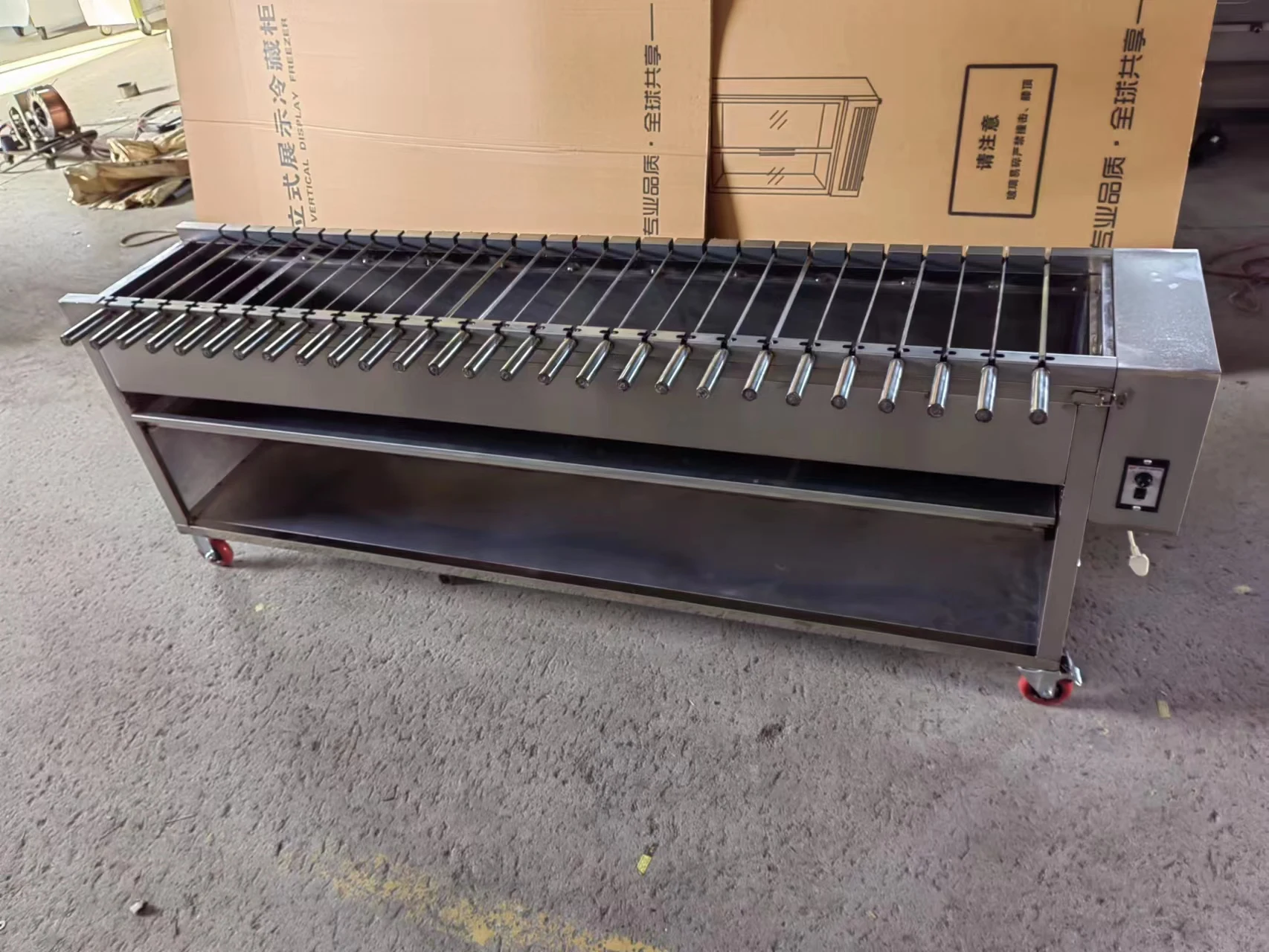 Fully Automatic Commercial Skewer Grill Fully Rotating Flipping Roasted ...