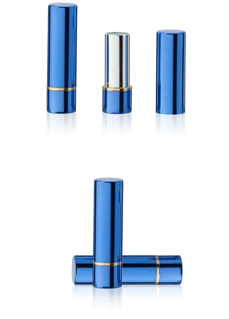 Custom Logo Shiny Silver Empty 3.5g Aluminum Cosmetic Lip Balm ...