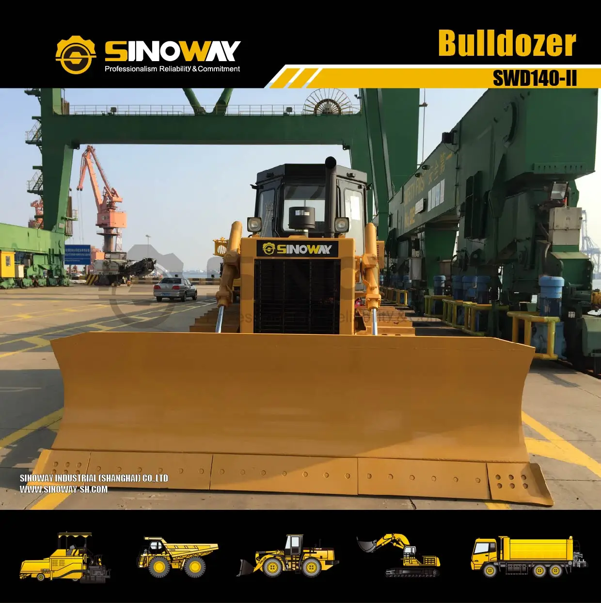 Sinoway SWD140-II Compact Bulldozer - 140hp, 4.0 M3 Blade