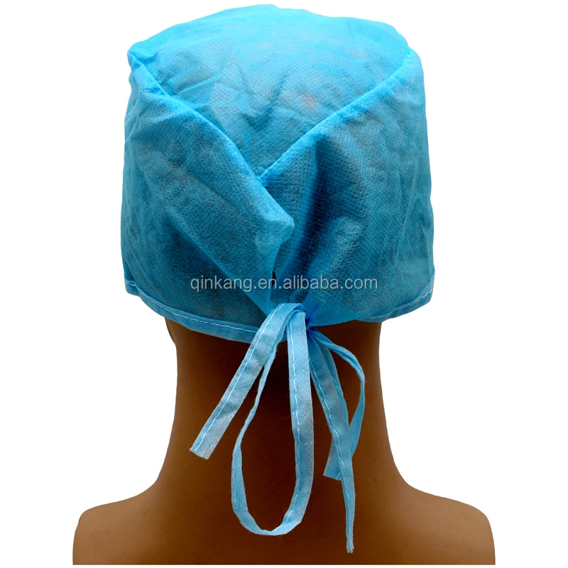 Disposable Pp Non Woven Surgical Head Cover Hand Sewed Blue Green ...
