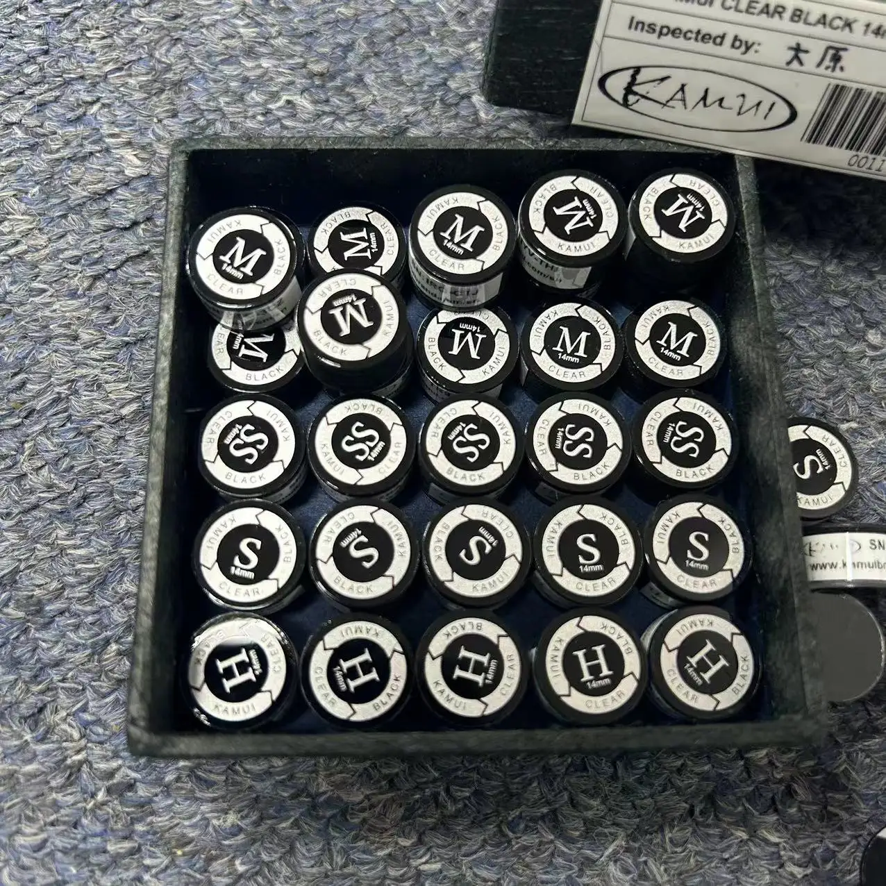 Kamui Billiard Pool Cue Tip 14mm Clear Black - Superior Quality