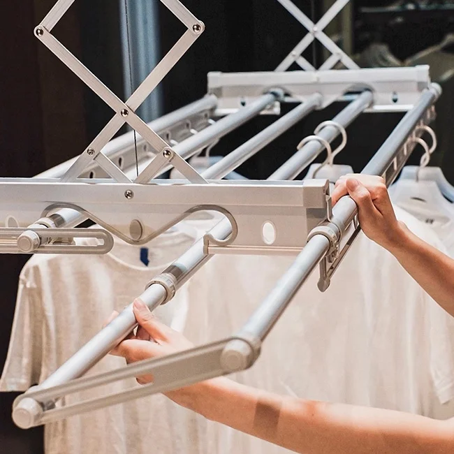 Intelligent Automated Ceiling Hanging Laundry Drying Rack Smart Clothes ...