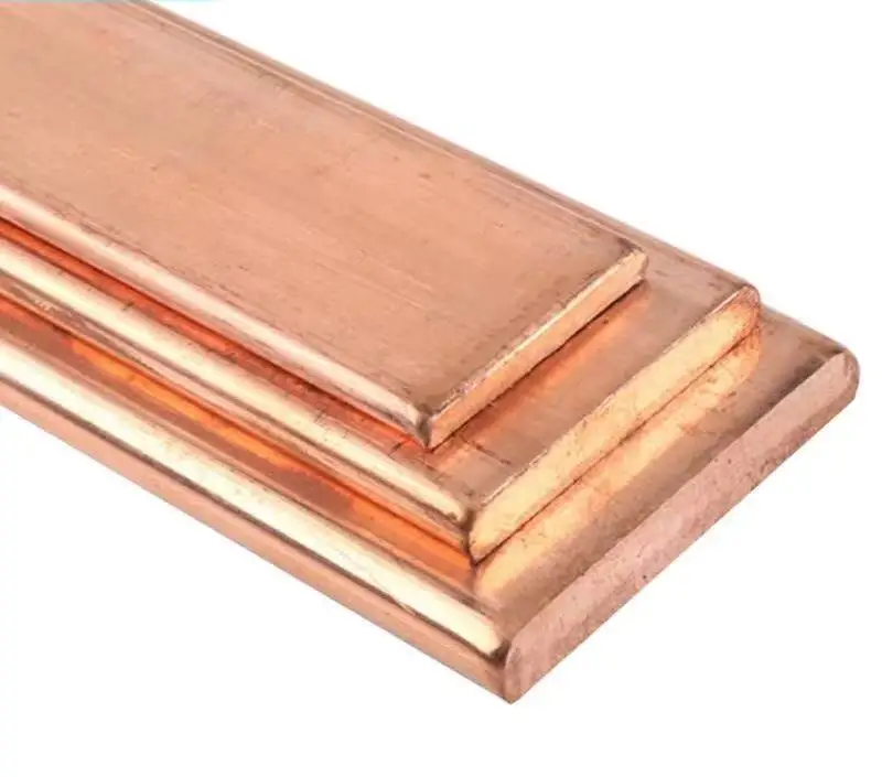 Pure Copper 99.9% Purity Square Flat Busbar 2-60mm Customizable Bending ...