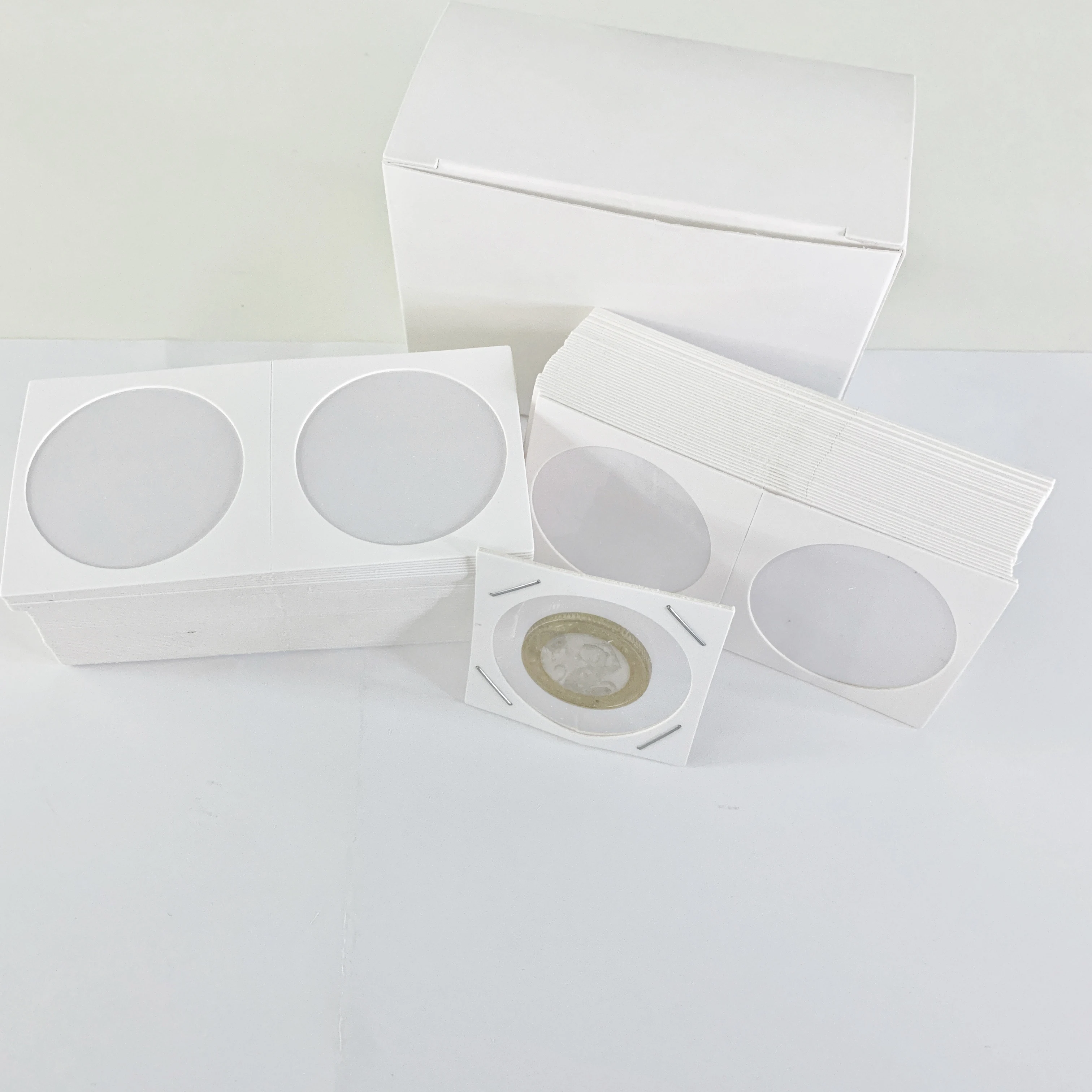 5x5cm Square Cardboard Coin Holder Coin Collection Display Factory ...