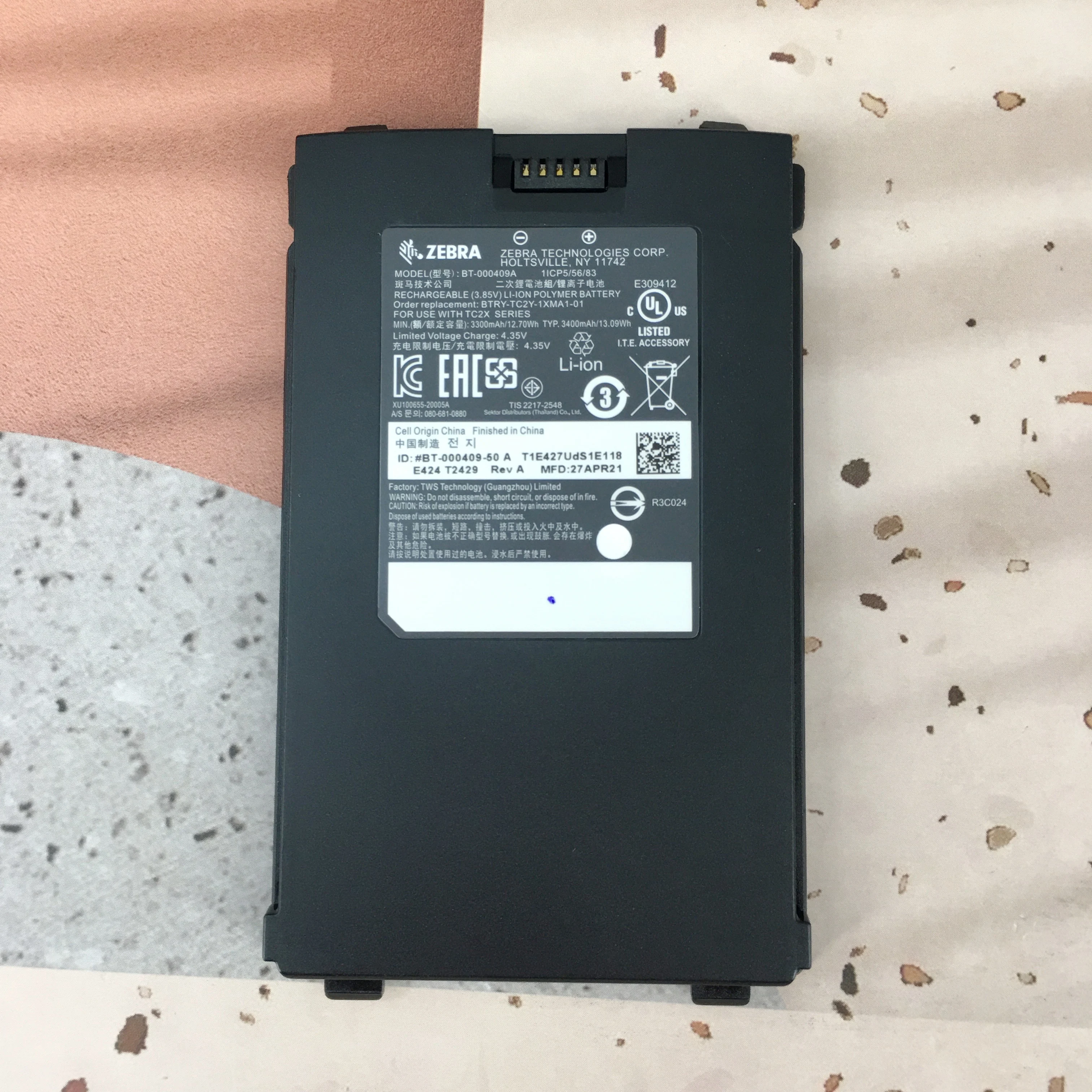 3300 Mah Lithium Ion Batteries (btry-tc2y-1xma1-01) Original Brand Tc21 ...