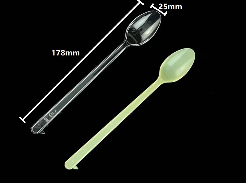 2 In 1 Function Creative Ps Disposable Plastic Long Handle Spoon - Buy ...