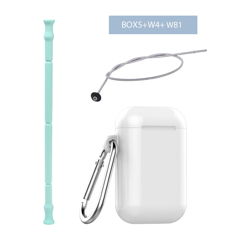 Reusable Straw Packaging Portable Pink Reusable Straw Collapsible Straw ...