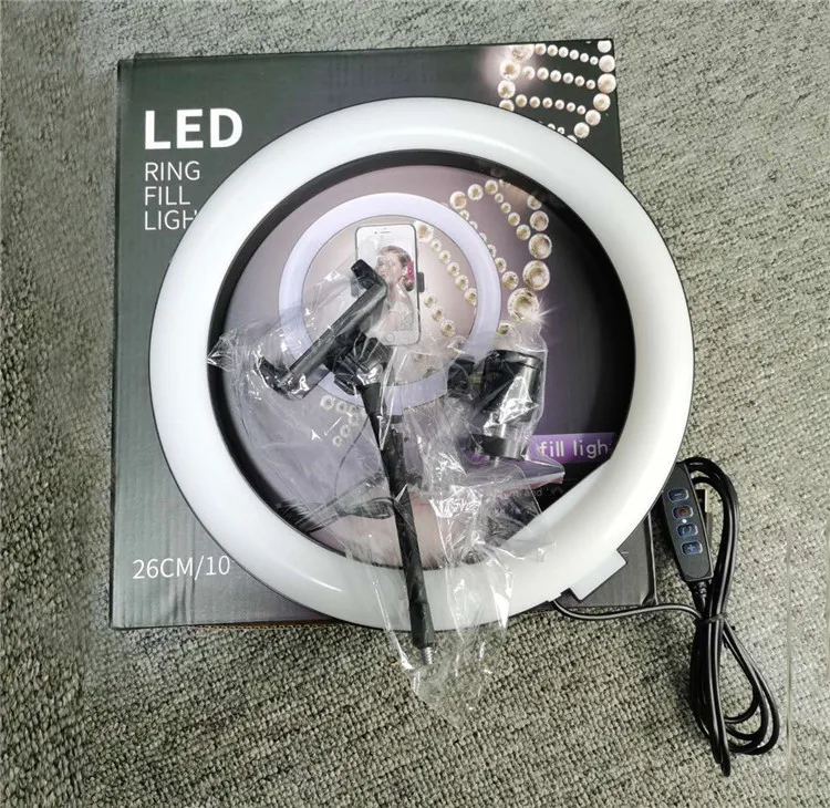 Portable Adjustable Brightness Mobile Tik Tok 10 Inch Ring Light Stand ...