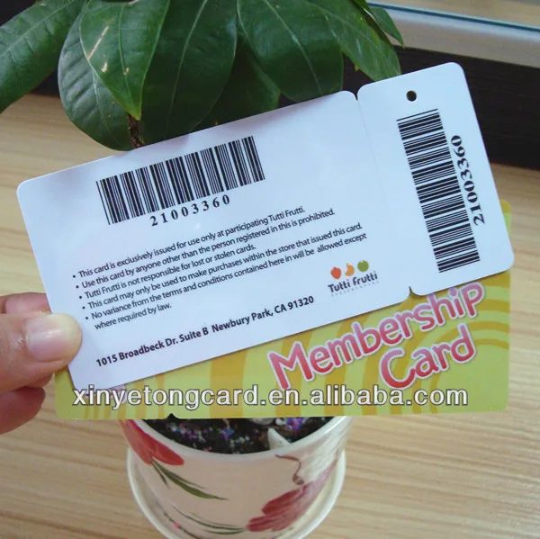 Barcode Gym Membership Cards with Key Tag Hot-sale
