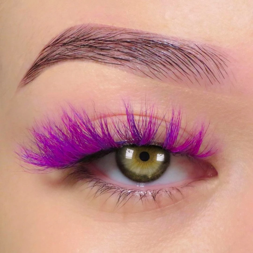 Wholesale Pink Color Russian Volume Strip Lashes Colorful Lash ...