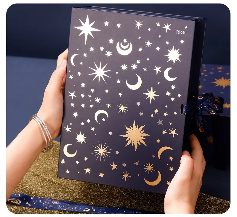 Premium Christmas Valentine's Day Birthday Book-shaped Flip Gift Box ...