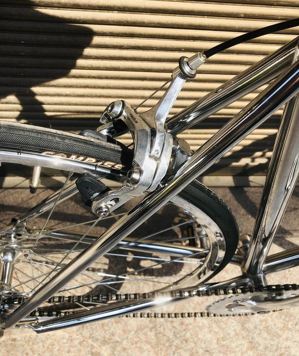 Retro Steel Frame Silver 700c Fixie Gear Bike Track Single Speed ...