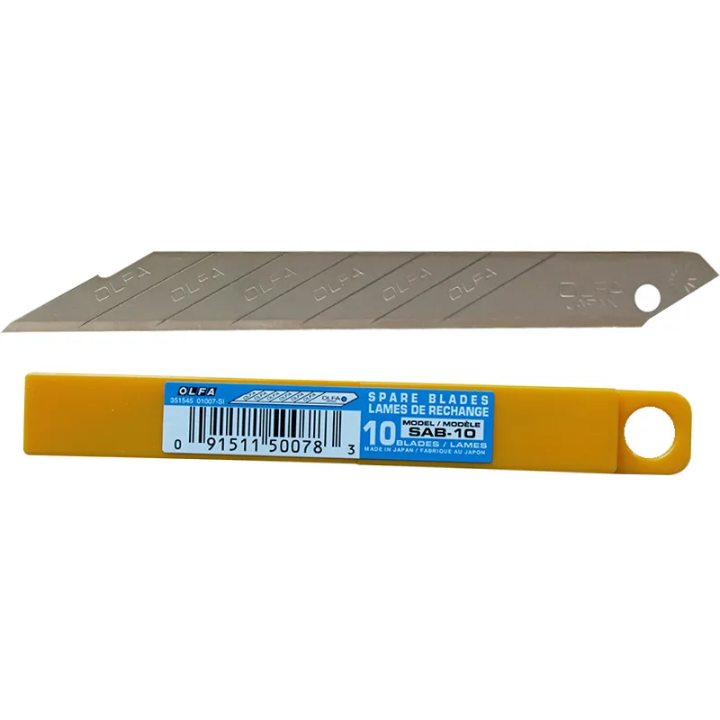 OLFA Cutter 30-Degree Angle 9mm Utility Knife Blade 0.38mm Thick SAB-10